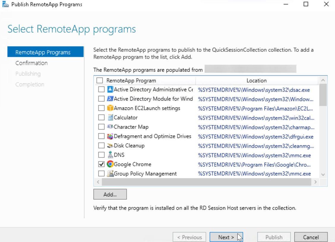 Configuring RemoteApps with Windows Terminal Server