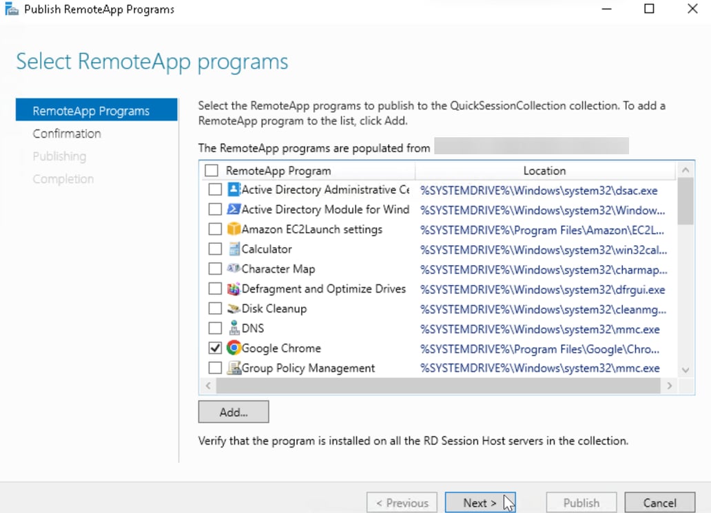 Configuring RemoteApps with Windows Terminal Server