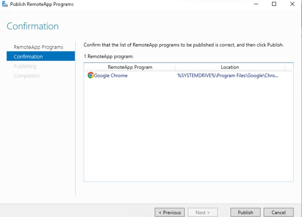 Configuring RemoteApps with Windows Terminal Server